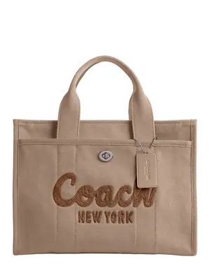 Coach Cargo Tote Bag Silver/dark Natural