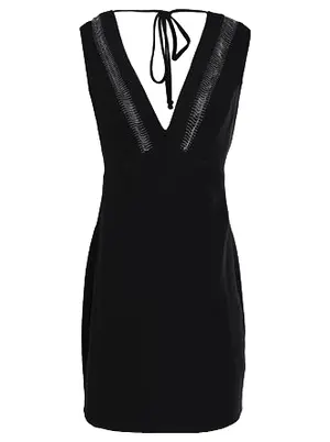 Topshop Crepe Mini Dress - Black