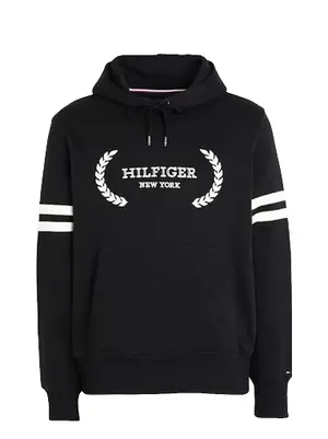 Tommy Hilfiger Cotton Fleece Appliquéd Sweatshirt - Black