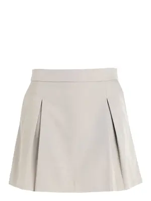 Topshop Mini Flared Skirt - Beige