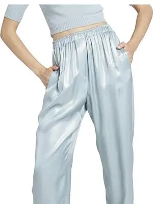 GIORGIO ARMANI Giorgio Armani Laminated Viscose Satin Jogger Pants