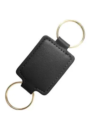ROYCE NEW YORK Leather Key Fob - Black