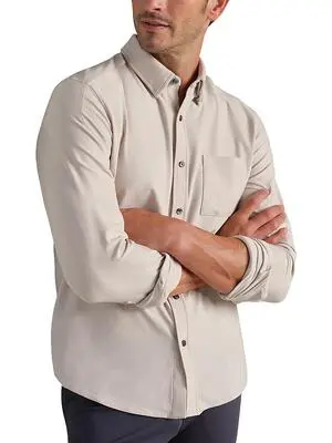 RHONE Wfh Regular Fit Button Down Shirt - Bone