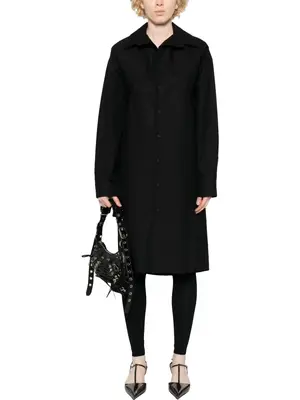 Balenciaga Kick-collar Shirt Dress - Black