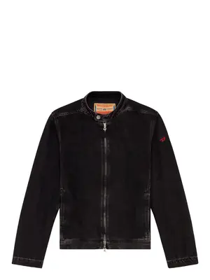 DIESEL D-glory Denim Moto Jacket - Black