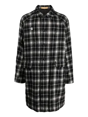 UNDERCOVERISM Check-pattern Wool Coat - Black