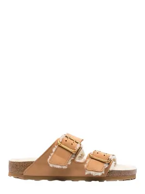 BIRKENSTOCK Arizona Shearling Slippers - Brown