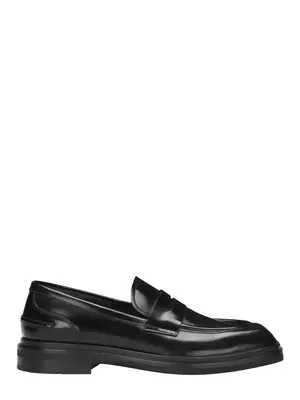 Dolce & Gabbana Square-toe Leather Loafers - Black