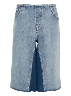 MAISON MARGIELA Panelled Denim Bermuda Shorts - Blue