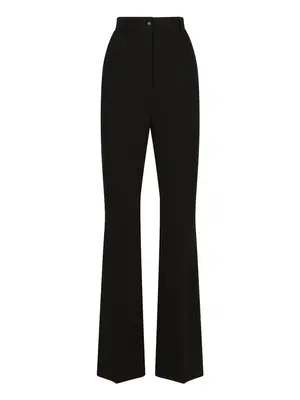 Dolce & Gabbana High-waisted Flared Trousers - Black