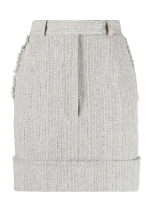 Thom Browne Tweed Mini Skirt - Grey
