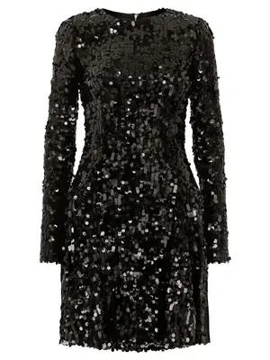 Dolce & Gabbana Sequin-embellished Mini Dress - Black