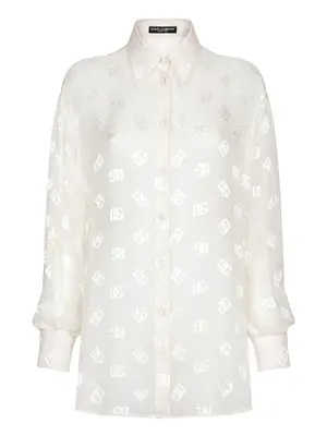 Dolce & Gabbana Monogram Jacquard Shirt - White