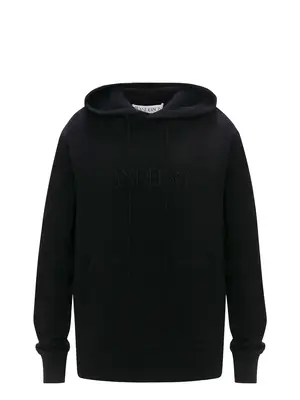 JW Anderson Logo-embroidered Hoodie - Black
