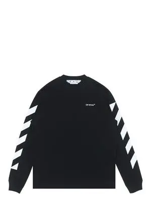 Off-White Diag Helvetica Skate Long-sleeve Tee /white - Black