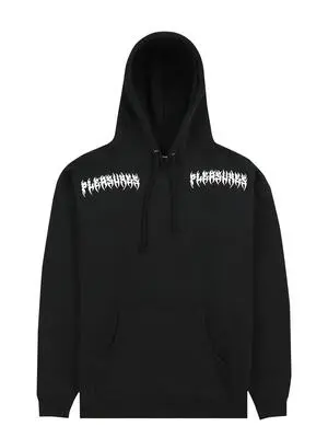 PLEASURES Ripped Hoodie - Black