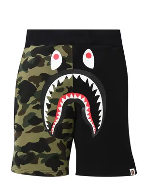A BATHING APE Shark Sweat Shorts - Black