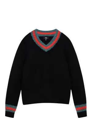 StÜssy Mohair Tennis Sweater - Black