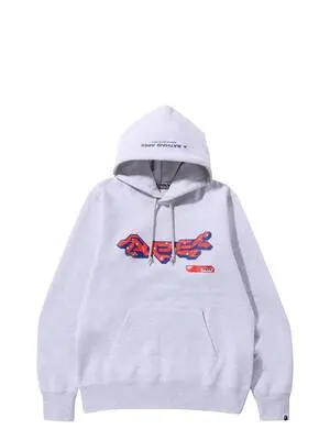 A BATHING APE Graphic Pullover Hoodie - Grey