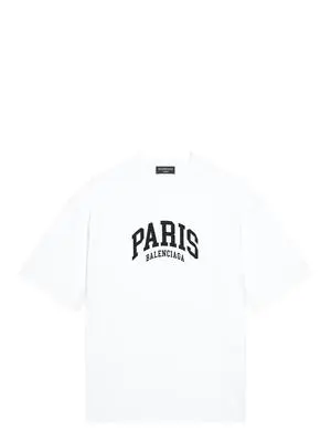 Balenciaga Cities Paris T-shirt Medium Fit - White