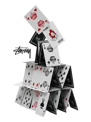 StÜssy House Of Cards Tee - White