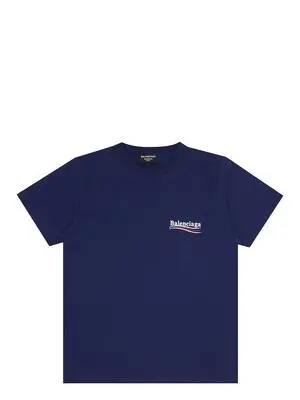 Balenciaga Small Fit T-shirt 'pacific /white - Blue