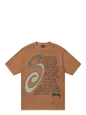 StÜssy S Talk Pigment Dyed Tee 'almond - Brown