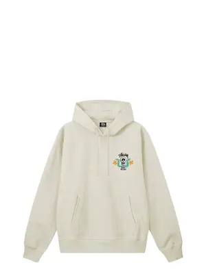 StÜssy Skull Crest Hooded Sweatshirt - Cream