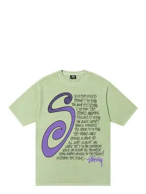 StÜssy Talk Pigment Dyed Tee 'sage - Green