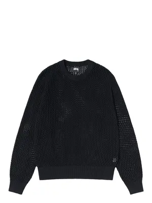 StÜssy Pigment Dyed Loose Gauge Sweater - Black
