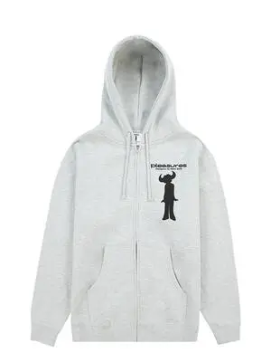 PLEASURES High Times Zip Hoodie - Grey