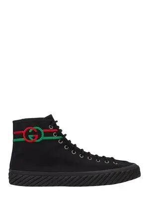 Gucci Interlocking G High Top Sneakers - Black