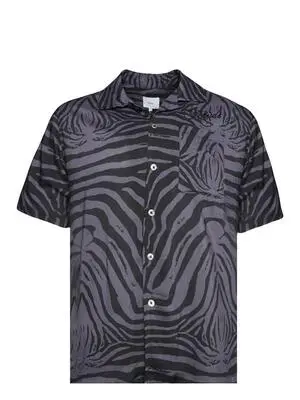 Rhude Rayon Zebra Shirt /charcoal - Black