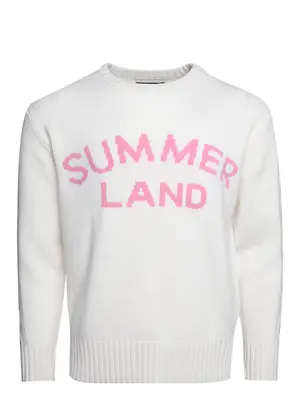 NAHMIAS Summerland Intarsia Crewneck - White