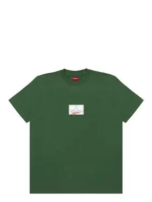 Supreme Signature Label Short-sleeve Top 'olive - Green