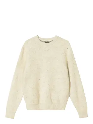 StÜssy 8 Ball Heavy Brushed Mohair Sweater - Cream