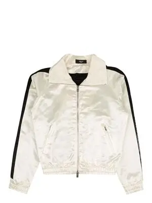 Amiri Full Zip Satin Track Jacket - White