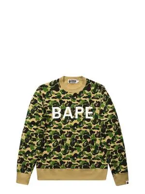 A BATHING APE Camo Crewneck - Green