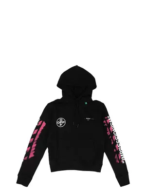 Off-White Stencil Arrow Hooded Sweatshirt - Black
