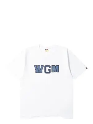 A BATHING APE Color Camo Wgm Milo Shark Tee - White