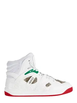 Gucci Basket High-top Sneakers - White