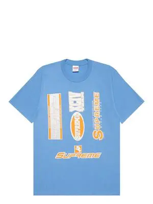 Supreme Multi Logos Tee 'dusty Light Royal' Blue