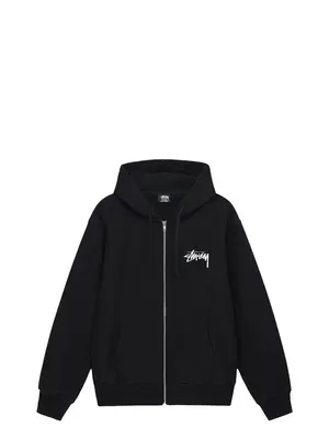 StüSsy Chunky Knit Zip Hoodie - Orange | Editorialist