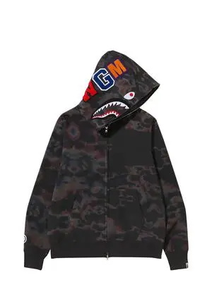 A BATHING APE Thermography Shark Full Zip Hoodie - Black