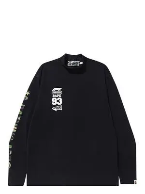 A BATHING APE BAPE X F1 Mock Neck Long-Sleeve Tee Black
