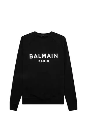 Balmain Logo Print Sweatshirt - Black