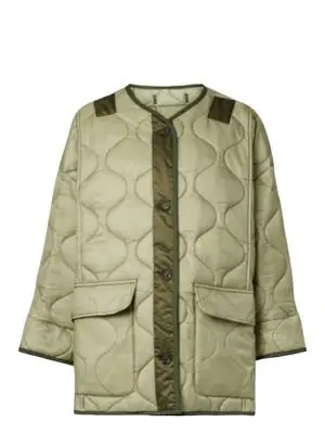 THE FRANKIE SHOP Quilted Padded Ripstop Jacket - Green