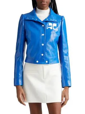 COURREGES Re-edition Vinyl Jacket - Blue