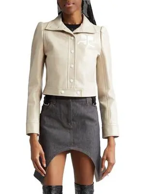 COURREGES Re-edition Vinyl Jacket - Mastic Grey