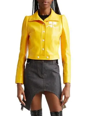 COURREGES Re-edition Vinyl Jacket - Yellow